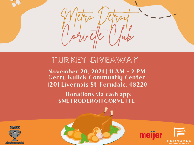 Metro Detroit Corvette Club Turkey Give Away | Register | Ferndale ...